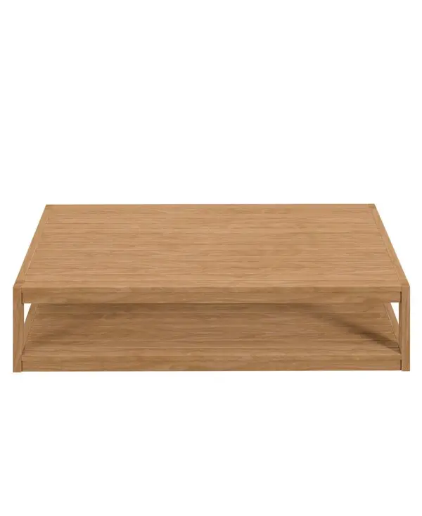 MODWAY Carlsbad Teak Wood Outdoor Patio Coffee Table