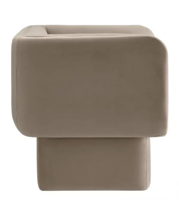 MODWAY Tate Performance Velvet Accent Chair - Taupe