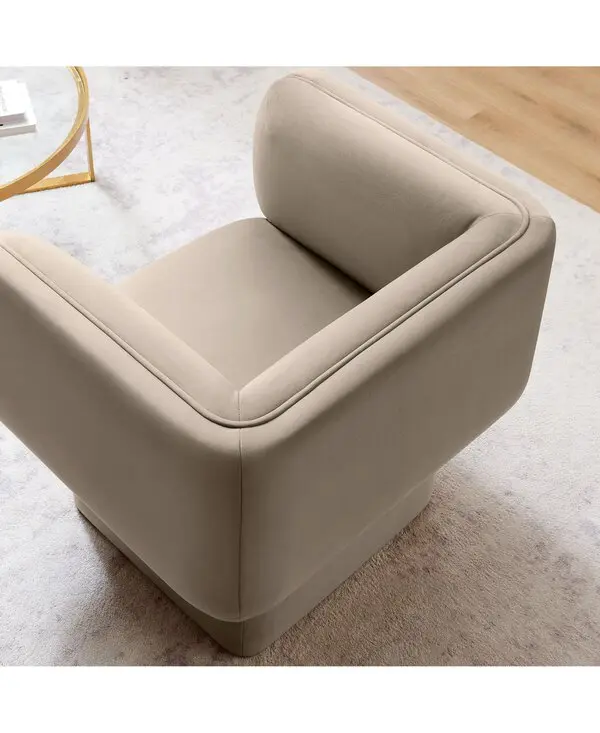 MODWAY Tate Performance Velvet Accent Chair - Taupe