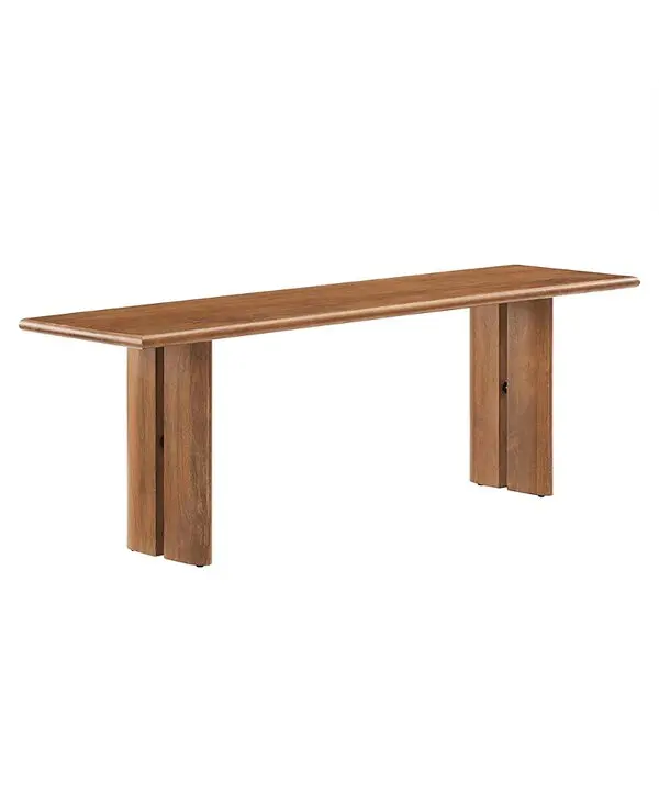 MODWAY Amistad 58" Wood Bench - Walnut