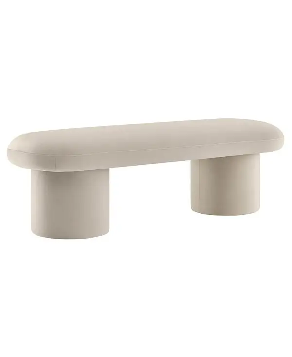 MODWAY Orla Upholstered Bench - Almond