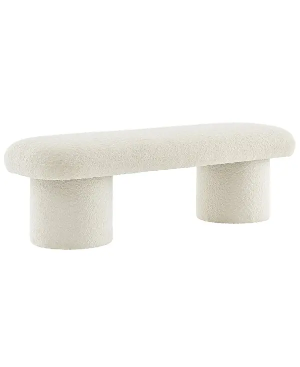 MODWAY Orla Upholstered Bench - Cream