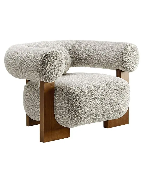 MODWAY Jace Boucle Accent Chair - River Rock