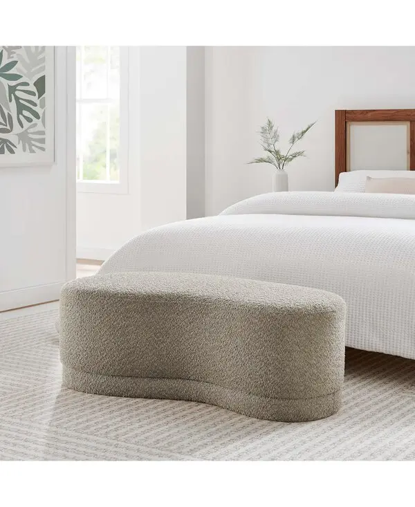 MODWAY Nimbus 48" Upholstered Ottoman Bench - Oat