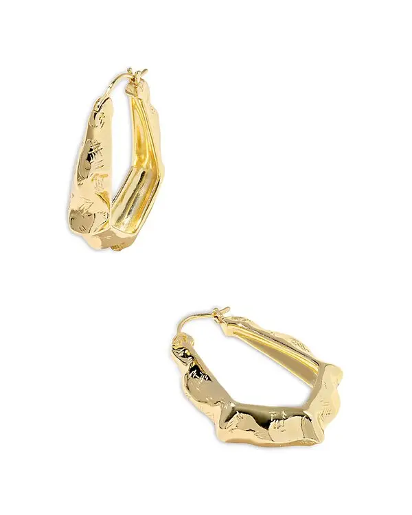 Kendra Scott Adriana Scallop Frame Hoop Earrings - Gold