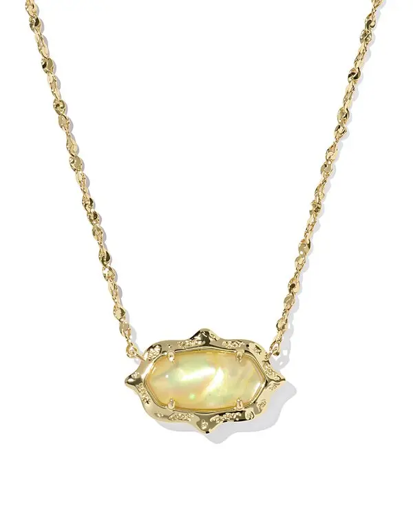 Kendra Scott Elisa Scallop Frame Short Pendant Necklace - Yellow Gold