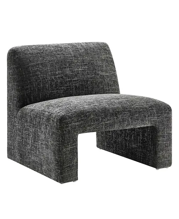 MODWAY Amita Chenille Upholstered Accent Chair - Carbon Black