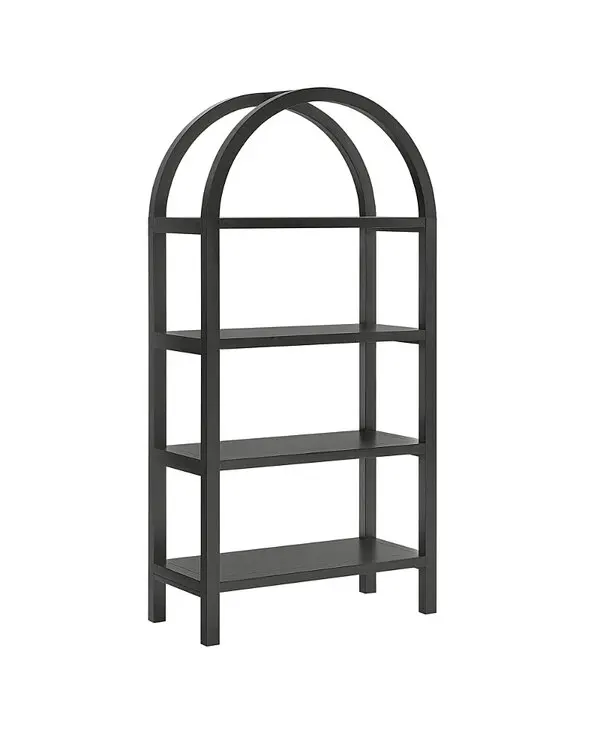 MODWAY Vexley 60 Inch Arched Bookshelf - Black