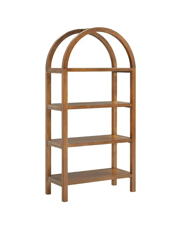 MODWAY Vexley 60 Inch Arched Bookshelf - Walnut