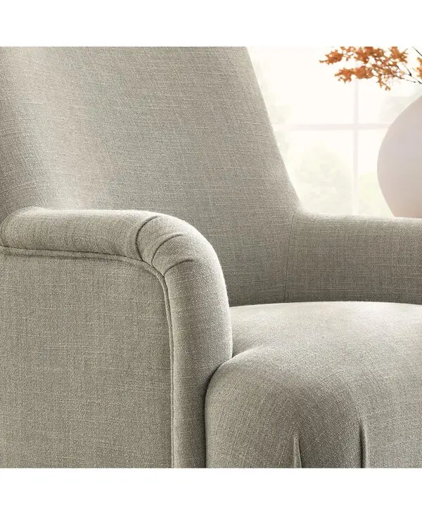 MODWAY Ellington Fabric Upholstered Accent Armchair - Linen