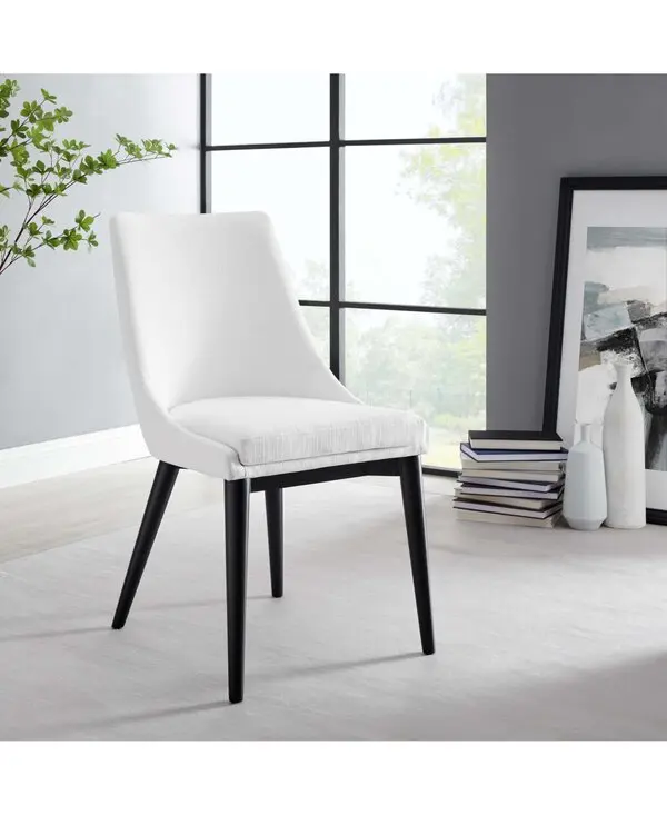MODWAY Viscount Fabric Dining Side Chair, Set Of 2 - White