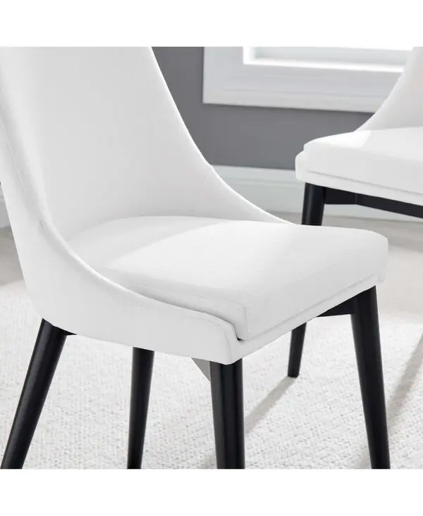 MODWAY Viscount Fabric Dining Side Chair, Set Of 2 - White