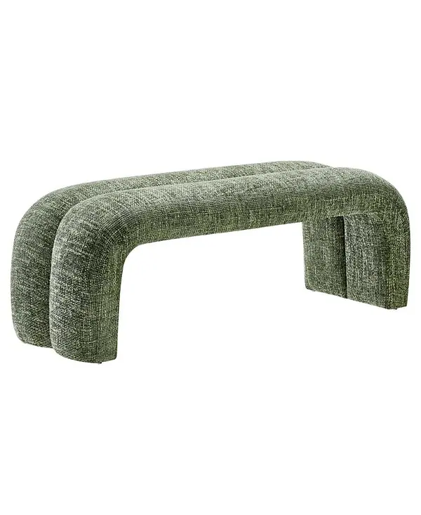 MODWAY Dax 50.5" Chenille Upholstered Accent Bench - Basil