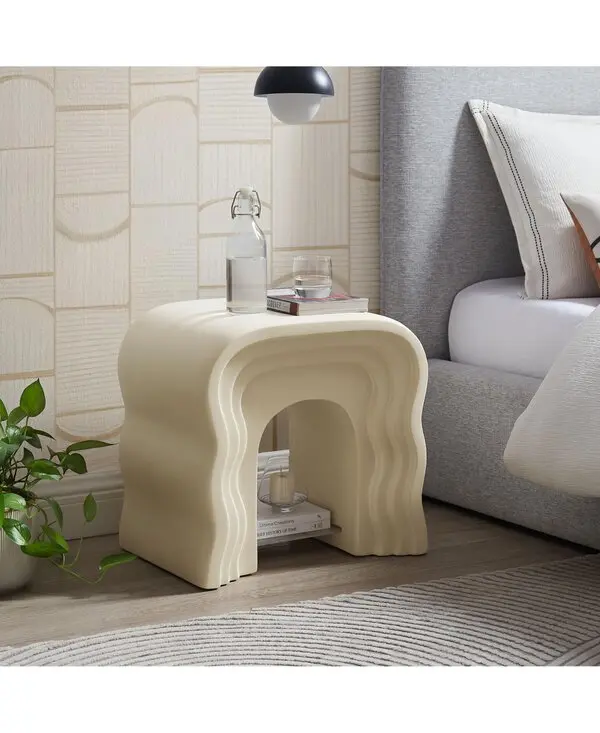 MODWAY Jorin Squiggle Side Table - Ivory