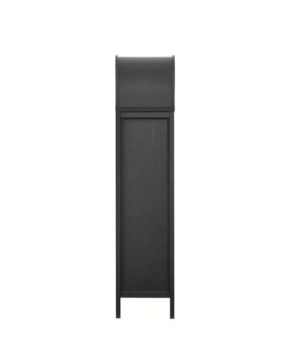 MODWAY Vaughn 71 Arched Storage Display Cabinet - Black