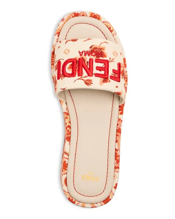 Fendi Bandana Platform Slide Sandals