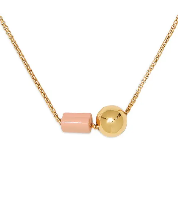 Kate Spade New York Geo Pop Pendant Necklace, 15 - Pink.