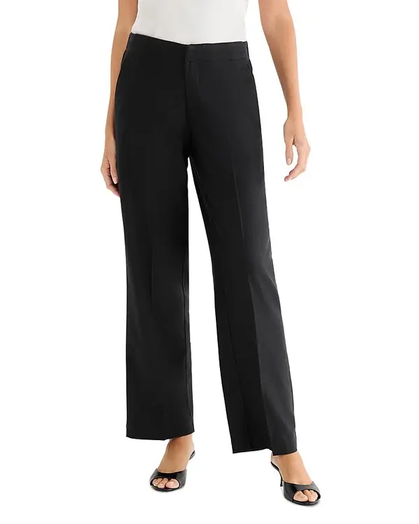 NIC+ZOE Lenox Wide Leg Stretch Pants - Black Onyx