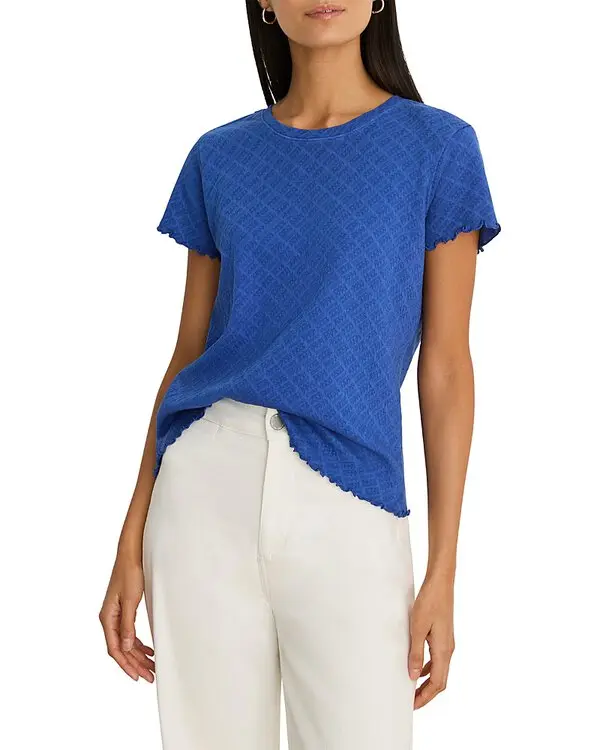 NIC+ZOE Lace Knit T Shirt - Neptune