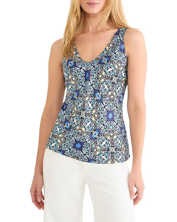 NIC+ZOE Filagree Tile Tank - Blue Multi
