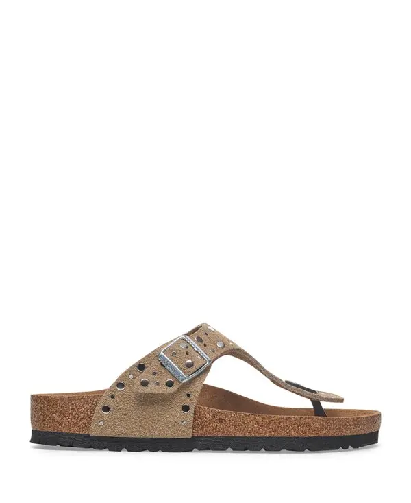 BIRKENSTOCK Gizeh Rivets Thong Sandals - Beige