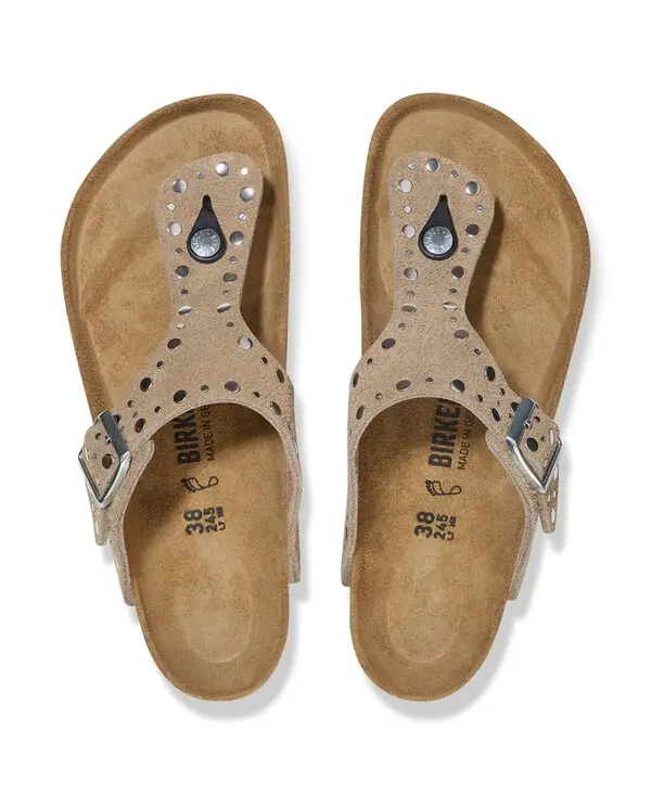 BIRKENSTOCK Gizeh Rivets Thong Sandals - Beige