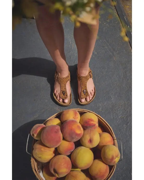 BIRKENSTOCK Gizeh Rivets Thong Sandals - Mink