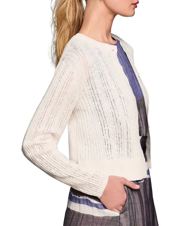 NIC+ZOE Pointelle Stitch Cardigan