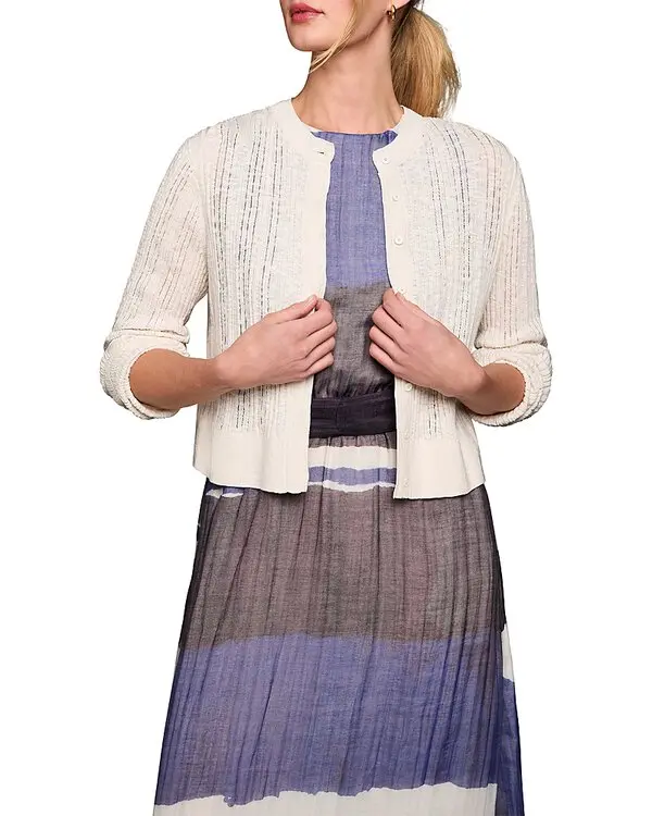 NIC+ZOE Pointelle Stitch Cardigan
