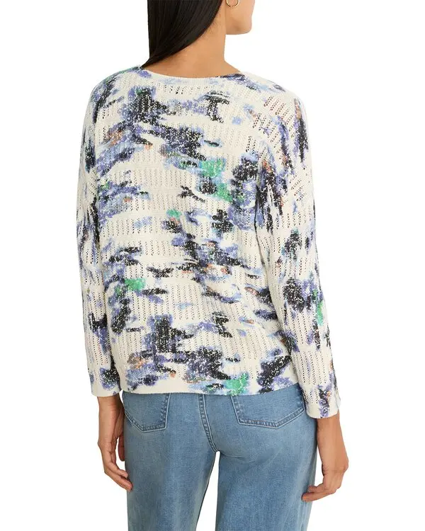 NIC+ZOE Water Lillies Pointelle Sweater