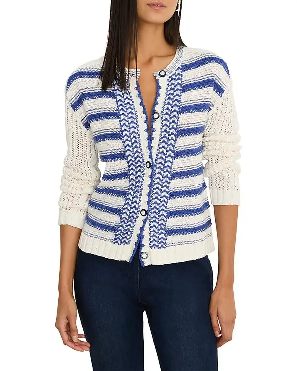 NIC+ZOE Painted Porcelain Cardigan - Blue Multi