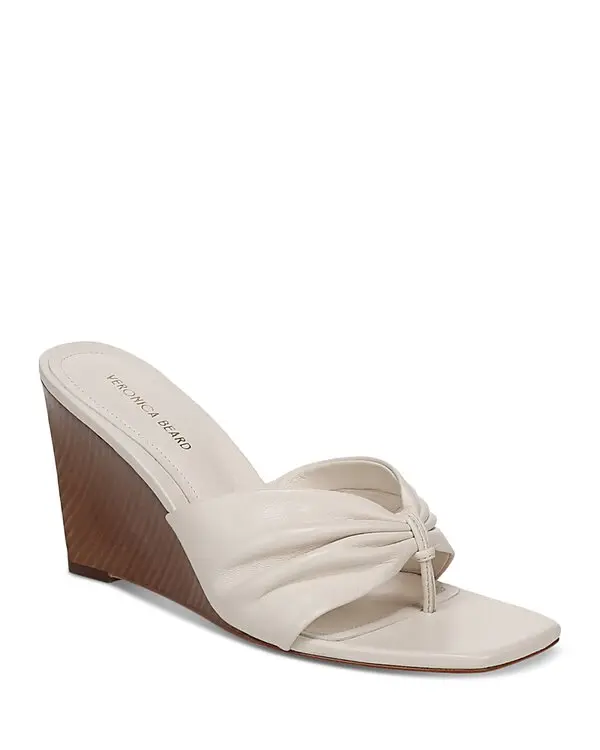 Veronica Beard Verronica Beard Tullia Wedge Sandals - Ecru