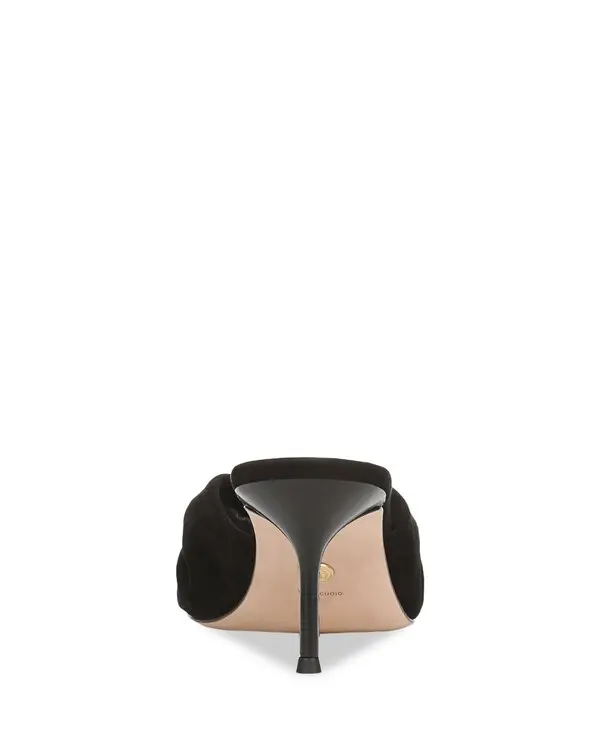 Veronica Beard Suede Knot Detail Thong Sandals - Black