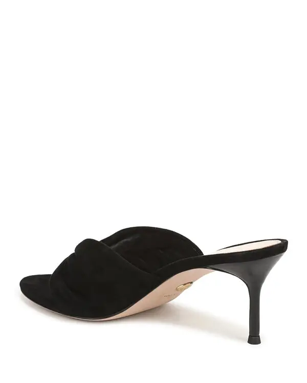 Veronica Beard Suede Knot Detail Thong Sandals - Black