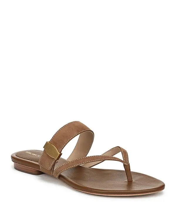 Veronica Beard Salva Dash Flat Sandals - Chestnut