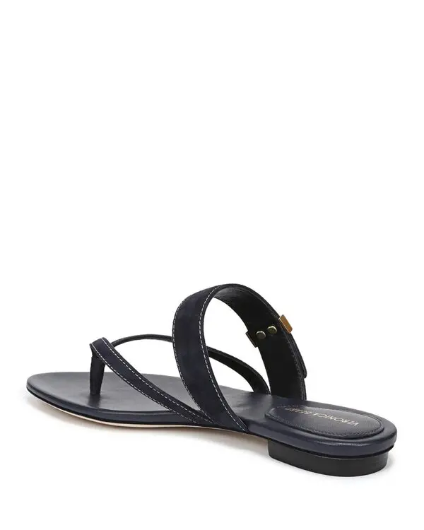Veronica Beard Salva Dash Flat Sandals - Navy