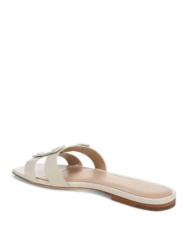 Veronica Beard Via Leather Slide Sandals