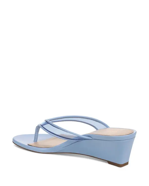 Veronica Beard Clea Wedge Sandals - Blue