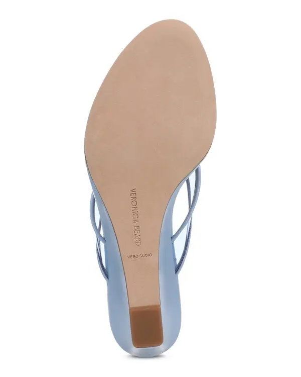 Veronica Beard Clea Wedge Sandals - Blue
