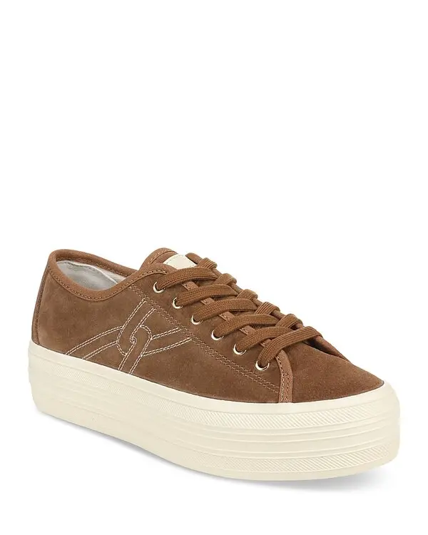 Veronica Beard Truett Platform Sneakers - Chestnut