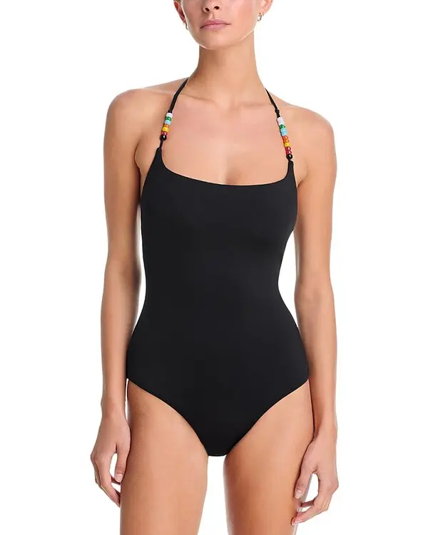 Staud Laird One Piece Swimsuit - Black