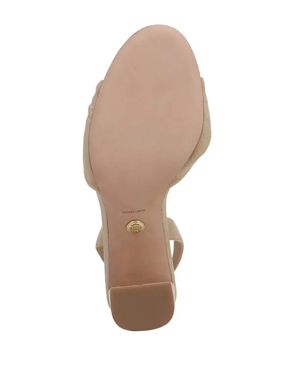 Veronica Beard Tullia Block Heel Sandals - Sand