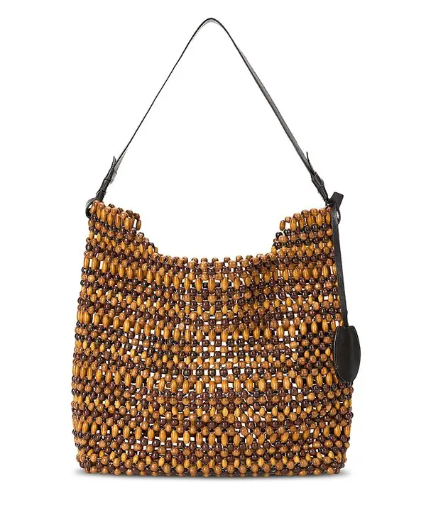 Staud Drift Wood Bead Shoulder Bag