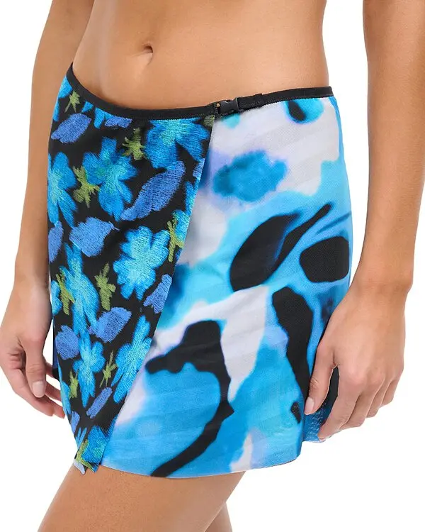 Staud Sands Skirt Swim Cover-up - Blue Haze Multi