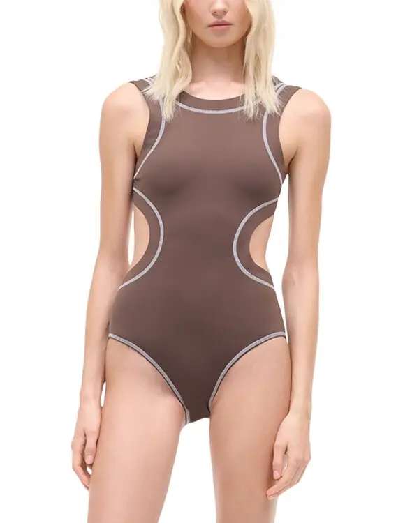 Staud Dolce One-piece Swimsuit - Java