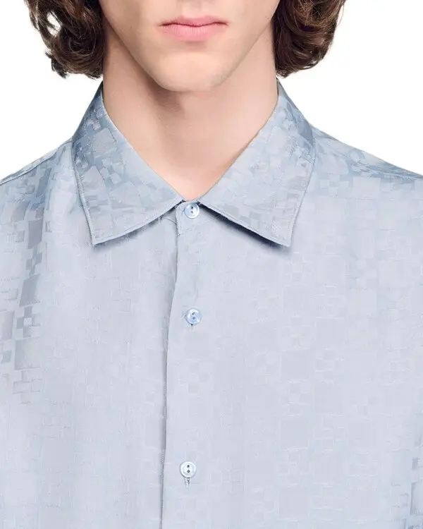 Sandro Jacquard Cross Shirt - Misc