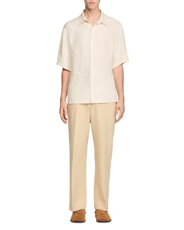 Sandro Jacquard Cross Shirt - White