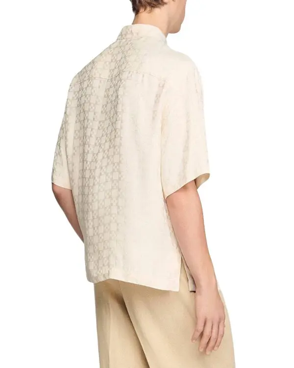 Sandro Jacquard Cross Shirt - White