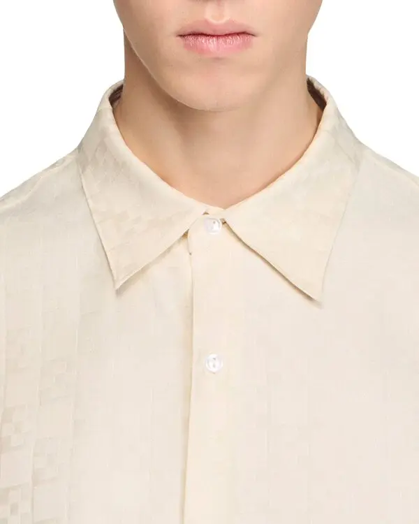 Sandro Jacquard Cross Shirt - White
