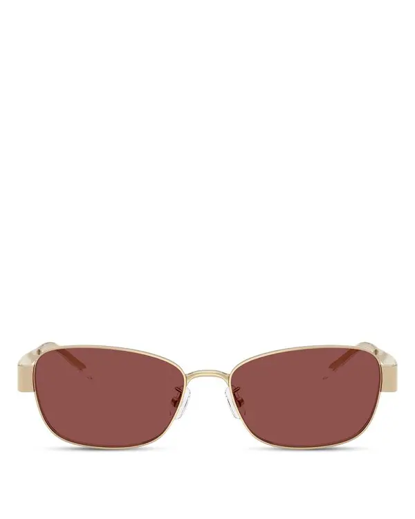 Tory Burch Rectangular Sunglasses, 55mm - Dark Violet